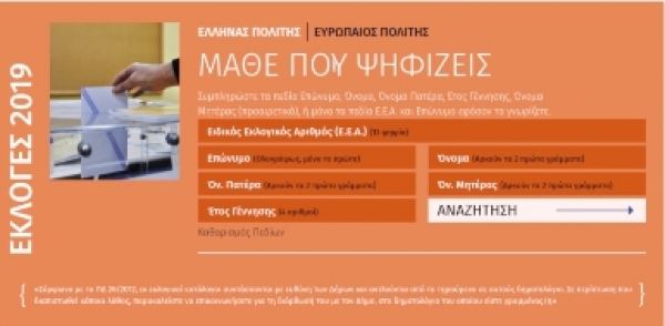 ΜΑΘΕ ΠΟΥ ΨΗΦΙΖΕΙΣ - ΕΦΑΡΜΟΓΗ ΤΟΥ ΥΠ.ΕΣΩΤΕΡΙΚΩΝ